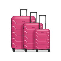 Smartbox Edition 01 4 Rollen Kofferset 3-teilig mit Dehnfalte in pink | Gr.: onesize