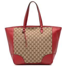 Gucci Shopper - GG Canvas Bree Zippered Tote - Gr. unisize - in Braun - f&uuml;r Damen