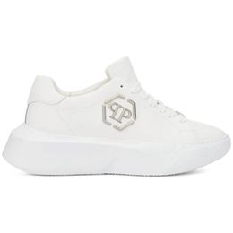 Philipp Plein Low-Top Sneaker - Godzilla Hexagon Logo Chunky Sneakers - Gr. 41 (EU) - in Wei&szlig; - f&uuml;r Damen