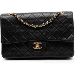 Chanel Hobo Bags - Medium Classic Lambskin Double Flap - Gr. unisize - in Schwarz - f&uuml;r Damen