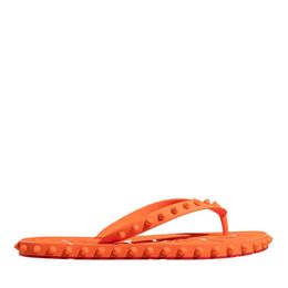Christian Louboutin Slipper & Pantoletten - Super Loubi - Gr. 37 (EU) - in Orange - f&uuml;r Damen