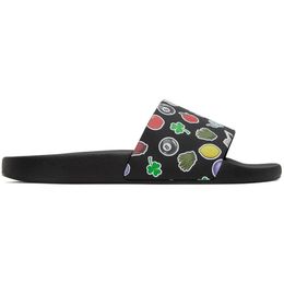 J.W.Anderson Low-Top Sneaker - Sticker Logo Slides Sandals - Gr. 40 (EU) - in Schwarz - f&uuml;r Damen