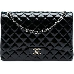 Chanel Hobo Bags - Maxi Classic Patent Double Flap - Gr. unisize - in Blau - f&uuml;r Damen