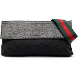 Gucci Hobo Bags - GG Canvas Web Crossbody - Gr. unisize - in Schwarz - f&uuml;r Damen