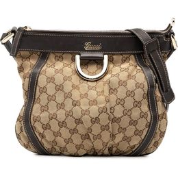 Gucci Hobo Bags - GG Canvas Abbey D Ring Crossbody - Gr. unisize - in Braun - f&uuml;r Damen
