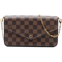 Louis Vuitton Hobo Bags - Damier Ebene Pochette Felicie - Gr. unisize - in Braun - f&uuml;r Damen