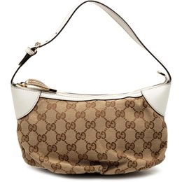 Gucci Crossbody Bags - GG Canvas Web Handbag - Gr. unisize - in Braun - f&uuml;r Damen