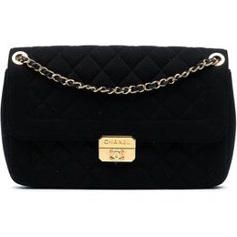 Chanel Hobo Bags - Large Jersey Chic With Me Flap - Gr. unisize - in Schwarz - f&uuml;r Damen