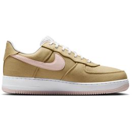 Nike Low-Top Sneaker - Nike Air Force 1 Low Linen Canvas - Gr. 45 (EU) - in Beige - f&uuml;r Damen