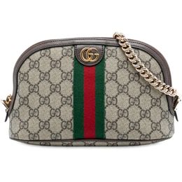 Gucci Hobo Bags - Mini GG Supreme Web Ophidia Crossbody - Gr. unisize - in Braun - f&uuml;r Damen