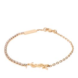 SAINT LAURENT Armband - Cassandre Charm Bracelet Gold - Gr. M - in Gold - f&uuml;r Damen