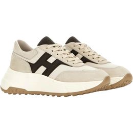 Hogan Low-Top Sneaker - Flat Shoes Beigemarrone - Gr. 40 (EU) - in Braun - f&uuml;r Damen