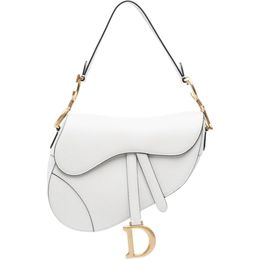 Christian Dior Hobo Bags - Grained Calfskin Saddle Bag - Gr. unisize - in Wei&szlig; - f&uuml;r Damen