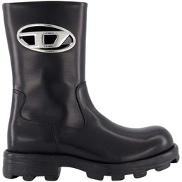 Diesel Stiefel - Dames Hammer Biker Boot Zwart - Gr. 40 (EU) - in Schwarz - f&uuml;r Damen