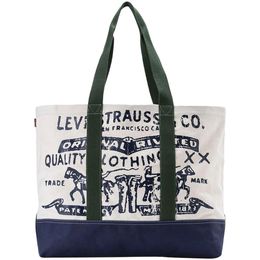 Levi's Henkeltasche LEVI'S "WOMEN'S TWO HORSE TOTE-ALL XL", Damen, Gr. B/H/T: 60cm x 38cm x 17cm, beige (ecru), Baumwolle, Taschen