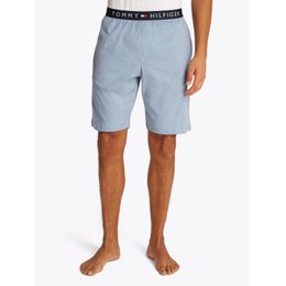 Shorts "JERSEY SHORT", Herren, Gr. S (48), N-Gr, blau (light blau), Jersey, Obermaterial: 100% Baumwolle, Tommy Hilfiger Underwear, meliert, Basic kniefrei, Hosen Shorts, mit Elastik-Logobund