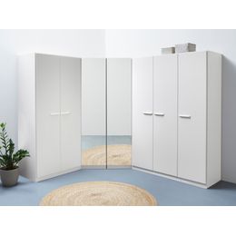Schrank-Set Rauch "Kleiderschrank Schrank Garderobe W&auml;scheschrank VANDOR", wei&szlig; (alpinwei&szlig;), B:208cm H:197cm T:253cm, Holzwerkstoff, Kastenm&ouml;bel-Sets, 7-t&uuml;rig mit viel Stauraum, Schr&auml;nke einzeln stellbar MADE IN GERMANY