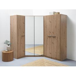 Schrank-Set Rauch "Kleiderschrank Schrank Garderobe W&auml;scheschrank VANDOR", braun (eiche artisan), B:164cm H:197cm T:208cm, Holzwerkstoff, Kastenm&ouml;bel-Sets, 5-t&uuml;rig mit viel Stauraum, Schr&auml;nke einzeln stellbar MADE IN GERMANY