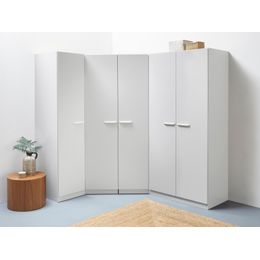 Schrank-Set Rauch "Kleiderschrank Schrank Garderobe W&auml;scheschrank VANDOR", wei&szlig; (alpinwei&szlig;), B:164cm H:197cm T:208cm, Holzwerkstoff, Kastenm&ouml;bel-Sets, 5-t&uuml;rig mit viel Stauraum, Schr&auml;nke einzeln stellbar MADE IN GERMANY
