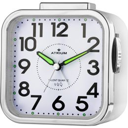 Quarzwecker Atrium "A530-0", silber (wei&szlig;, silberfarben), Wecker, Wecker, Schlafzimmer, schleichende Sekunden, ansteigender Alarm,Snooze