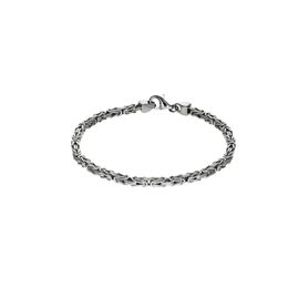 Armband ZEEme "Silber 925 poliert K&ouml;nigskette 3mm breit", wei&szlig;, Armb&auml;nder, Damen, 21cm, Silber 925 (Sterlingsilber), gl&auml;nzend, Armband