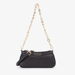 Valentino Handbags VALENTINO BAGS Damen Schultertasche "ELLY"nero, Lederimitat, Taschen, Abendtasche mit markanter Logoverzierung an der Umh&auml;ngekette