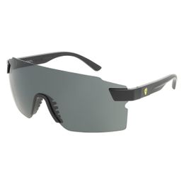 Scuderia Ferrari 0FZ6024U | Herren-Sonnenbrille | Fassung: Randlos, Eckig, Kunststoff, Schwarz Gl&auml;nzend | Glasfarbe: Grau