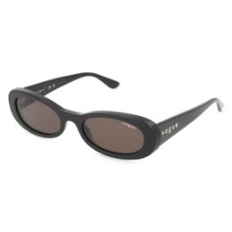 Vogue VO5582S | Damen-Sonnenbrille | Fassung: Vollrand, Oval, Acetat, Schwarz | Glasfarbe: Grau