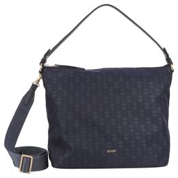 JOOP! Hobo JOOP "collana tessuto alara hobo lvz", Damen, Gr. B/H/T: 33cm x 31cm x 12cm, blau (dunkelblau), Nylon, Taschen Hobo, Tasche Damen Damentasche Shoulder Bag Hobo mit Logo