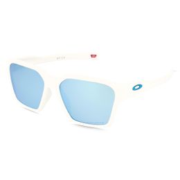 Oakley 0OO9497 BRIZA | Herren-Sonnenbrille | Fassung: Vollrand, Quadratisch, Kunststoff, Wei&szlig; Matt | Glasfarbe: Blau