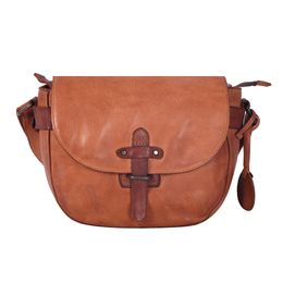 Harbour 2nd Damen Handtasche "Theresia"cognac, Rindsleder, Taschen, Damen Unh&auml;ngetasche, Schultertasche mit Steckverschluss
