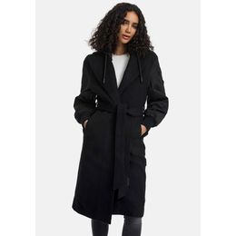 Winterjacke Marikoo "Tjadee", Damen, Gr. L, schwarz, Obermaterial: 90% Polyacryl, 8% Viskose, 2% Elasthan; Innenseite: 100% Polyester; Futter: 100% Polyester, Jacken Winterjacke, Langer Wickelmantel