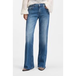 Bootcut-Jeans BOSS Orange "SOFT BOOTCUT LR Premium Damenmode", Damen, Gr. 27, L&auml;nge 30, dunkelblau 403, Denim/Jeans, Obermaterial: 73% Baumwolle, 26% Lyocell, 1% Elasthan, unifarben, Jeans, Low Rise