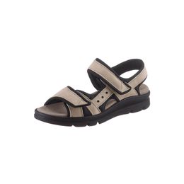 Sandale Aco, Damen, Gr. 39, beige, Nubukleder, Schuhe Sandale