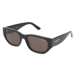 Vogue VO5586S | Damen-Sonnenbrille | Fassung: Vollrand, Eckig, Acetat, Schwarz | Glasfarbe: Grau