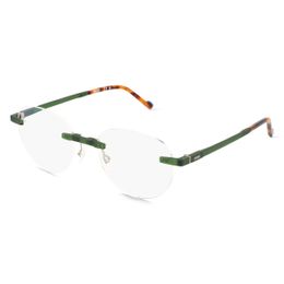 Zeiss ZS25561D Brille Herren | Fassung: Vollrand, Panto, Gr&uuml;n Matt