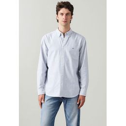 Levi's Langarmhemd LEVI'S "AUTHENTIC BUTTON DOWN", Herren, Gr. M, N-Gr, blau (waylon stripe true blau), Web, Obermaterial: 100% Baumwolle, relaxed fit, Hemden