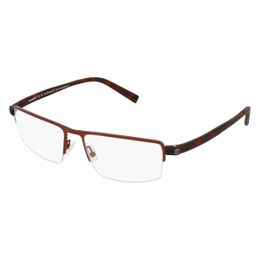 Timberland TB1821 Brille Unisex | Fassung: Vollrand, Quadratisch, Braun Dunkel