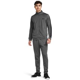 Trainingsanzug Under Armour "UA EMEA TRACK SUIT", Herren, Gr. XL, grau, Obermaterial: 100% Polyester, schmal, Sportanz&uuml;ge Trainingsanzug, zweiteiliges Set, f&uuml;r Sportmode und Freizeit, leichtes Material