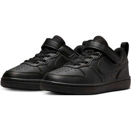 Sneaker Nike Sportswear "COURT BOROUGH LOW RECRAFT (PS)", M&auml;dchen, Gr. 28, schwarz (schwarz, schwarz), Synthetik, Schuhe Sneaker, Design auf den Spuren des Air Force 1