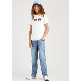 Stretch-Jeans LEVI'S KIDS "LVB STAY LOOSE TAPER JEANS", Kinder, Gr. 10 (140), N-Gr, blau (blau, denim, used), Denim/Jeans, Obermaterial: 67% Baumwolle, 29% Polyester, 3% Viskose, 1% Elasthan, Jeans, for BOYS