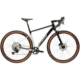 Gravelbike KROSS "Esker LTD" Gr. 46, schwarz (schwarz, schwarz), Fahrr&auml;der, Damen, 46cm, 28 Zoll (71,12cm) hinten: 28 Zoll (71,12cm)