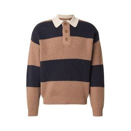 Woodbird Pullover 'Lotu' Herren Gr&ouml;&szlig;e M camel / hellbeige / navy