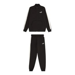 Puma Jogginganzug 'ESS' Jungen Gr&ouml;&szlig;e 176 schwarz / wei&szlig; / naturwei&szlig;