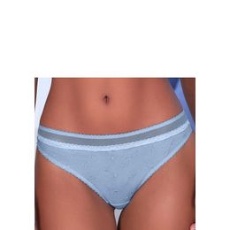 Vivance Damen String "Thea", Gr. 36hellblau, Mesh, Obermaterial: 83% Polyamid, 13% Elasthan, 4% Polyester, Unterhosen