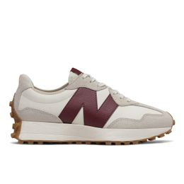 Sneaker New Balance "WS327", Damen, Gr. 37,5, rot (sanftes wei&szlig;, bordeaux), Leder, Synthetik, Schuhe Sneaker