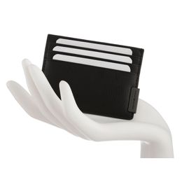 Tommy Hilfiger Damen Kartenetui "TH HARDWARE CC HOLDER", schwarz, Leder, Basic, Kleinlederwaren, Unisex, Mini Geldbeutel, Men Portemonnaie mit