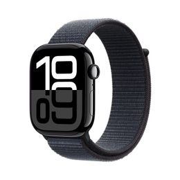 Apple Watch Series 10 Aluminiumgeh&auml;use (GPS + Cellular) 46mm Diamantschwarz (Sport Loop tinte)