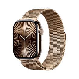 Apple Watch Series 10 Titan Gold (GPS + Cellular) 46mm (Milanaise Armband gold) M/L