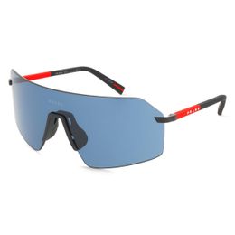 Prada Linea Rossa Sunglasses Prada Linea Rossa 0PS B50S | Herren-Sonnenbrille | Fassung: Randlos, Quadratisch, Metall, Schwarz | Glasfarbe: Blau